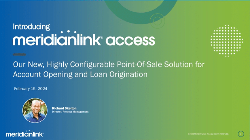 Introducing MeridianLink Access | MeridianLink
