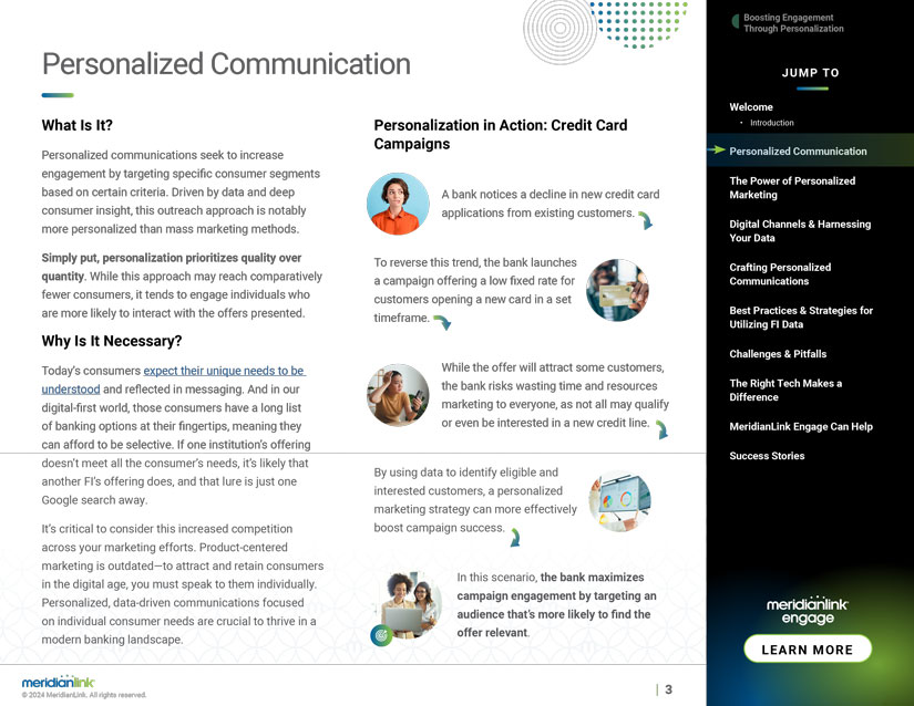 Boosting Engagement Through Personalization | MeridianLink