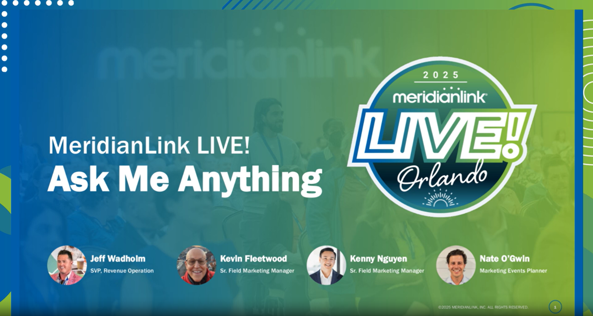 MeridianLink LIVE! 2025 — Ask Me Anything | MeridianLink